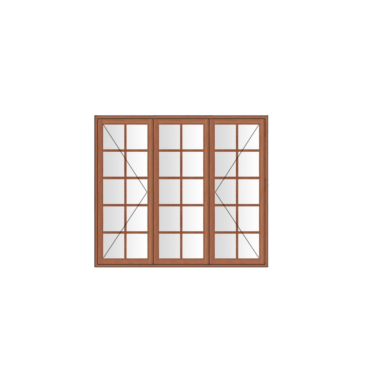 Wooden Window - Side Hung Cottage Pane PCD5 1562 x 1500 | Johannesburg ...