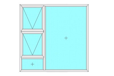 Aluminium Window - Top Hung Full Pane Window 1800mm x 1800mm