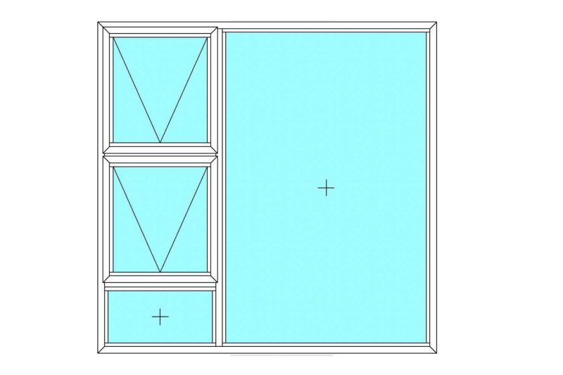 Aluminium Window Top Hung Full Pane Window 1800mm x 600mm