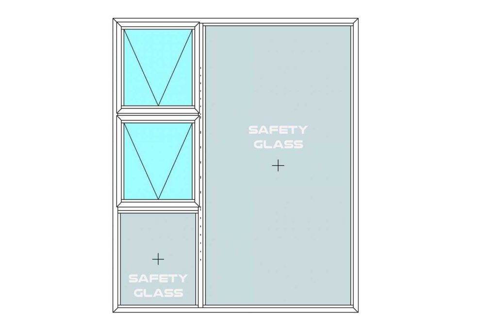Aluminium Window - Top Hung Full Pane Window 1500mm x 1800mm