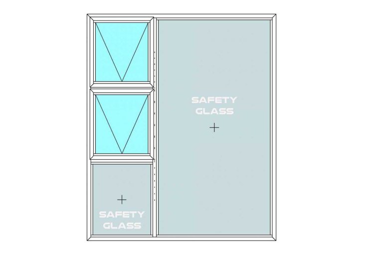 Aluminium Window Top Hung Full Pane Window 1200mm x 1200mm
