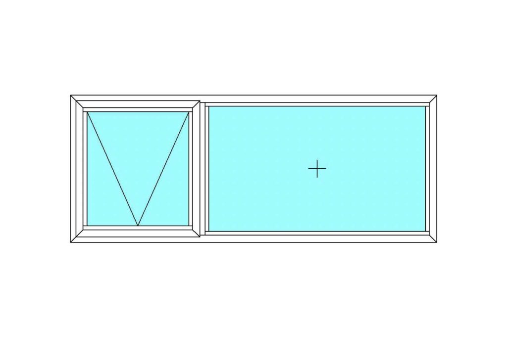 Aluminium Window Top Hung Full Pane Window 1200mm x 1200mm