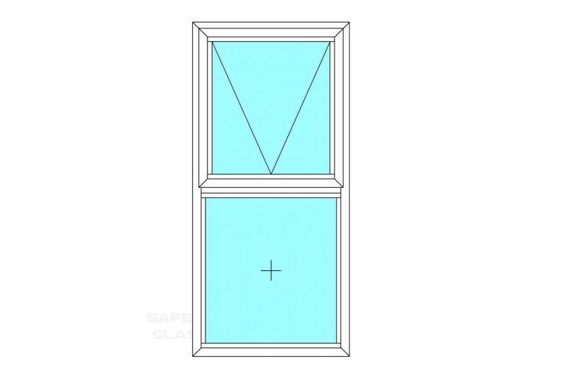 Aluminium Window Top Hung Full Pane Window 1800mm x 900mm
