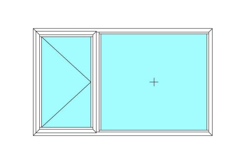 Aluminium Window - Side Hung Full Pane Window Fixed Field 1490mm x 890mm