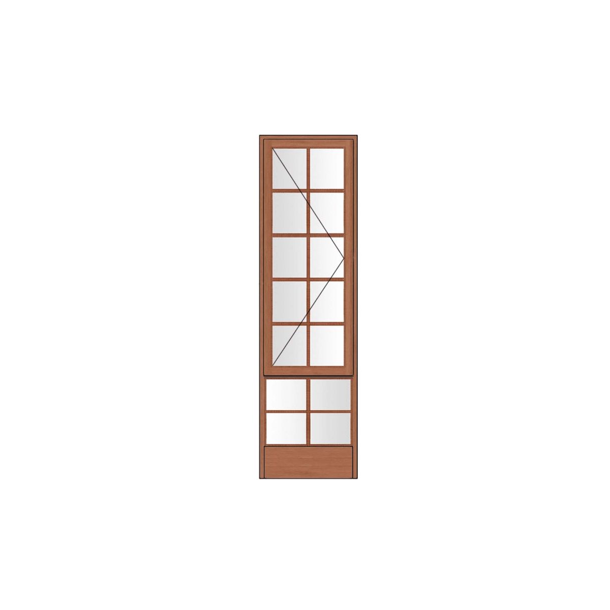 Side Hung Cottage Pane Wooden Window 550 x 2100 PCH1 | Johannesburg ...