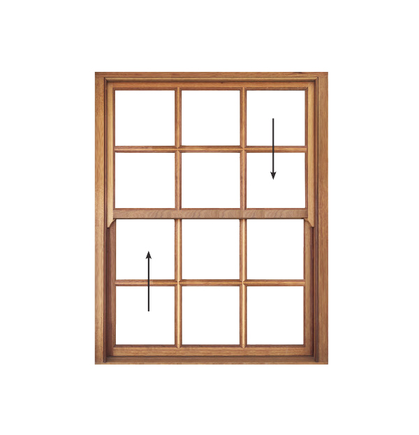 Cottage Pane Sliding Sash Wooden Window Size 1200 x 1500