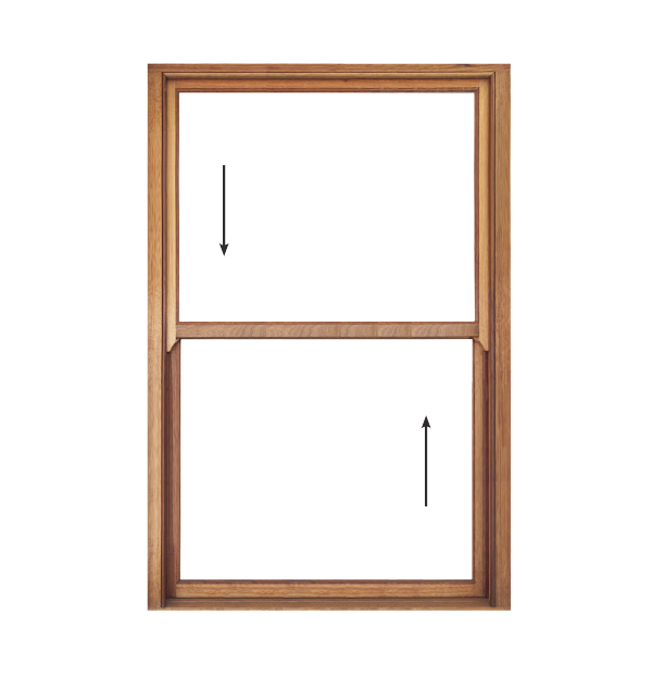 Sliding Sash Full Pane Wooden Window Size 1200 x 1800 Meranti