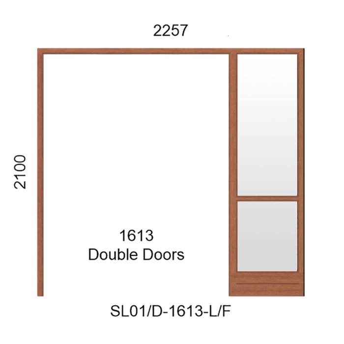 Sidelight - Single Fixed Full Pane Side Window Frame 2216 x 2100